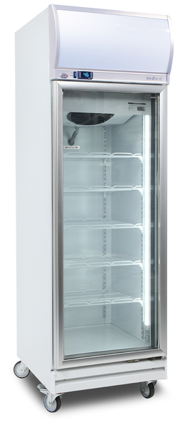 Upright Display Fridge - 444L - 1 Door - Flat Glass - LED - Lightbox ...