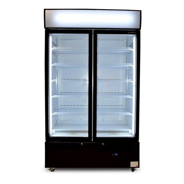 Upright Display Fridge - 960L - 2 Doors - Flat Glass - Cassette - LED ...