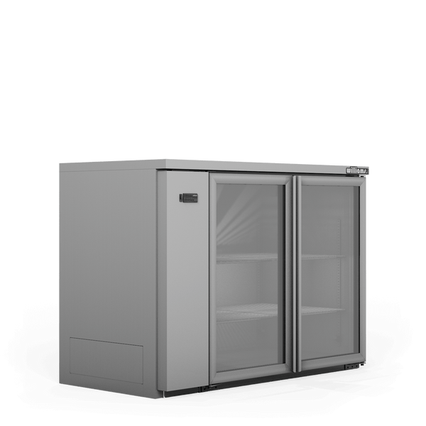 Cameo - Two Door Stainless Steel Remote Back Bar Counter Display Refri ...